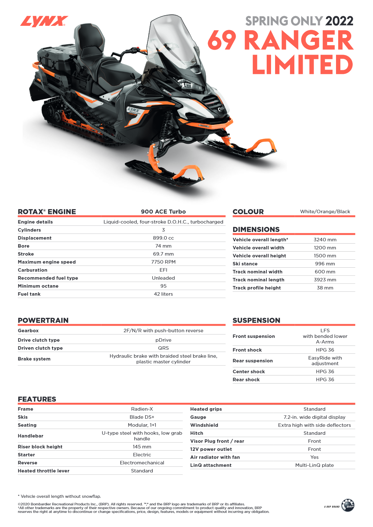 LYNX 69 RANGER Limited 900 ACE Turbo