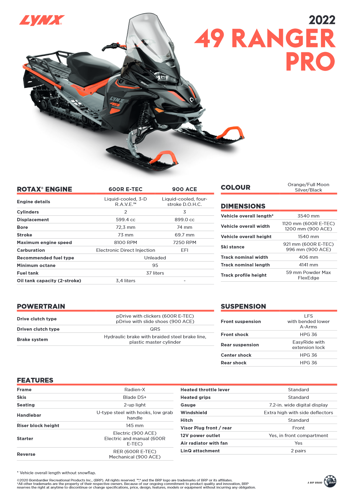 LYNX 49 RANGER PRO 600R E-TEC