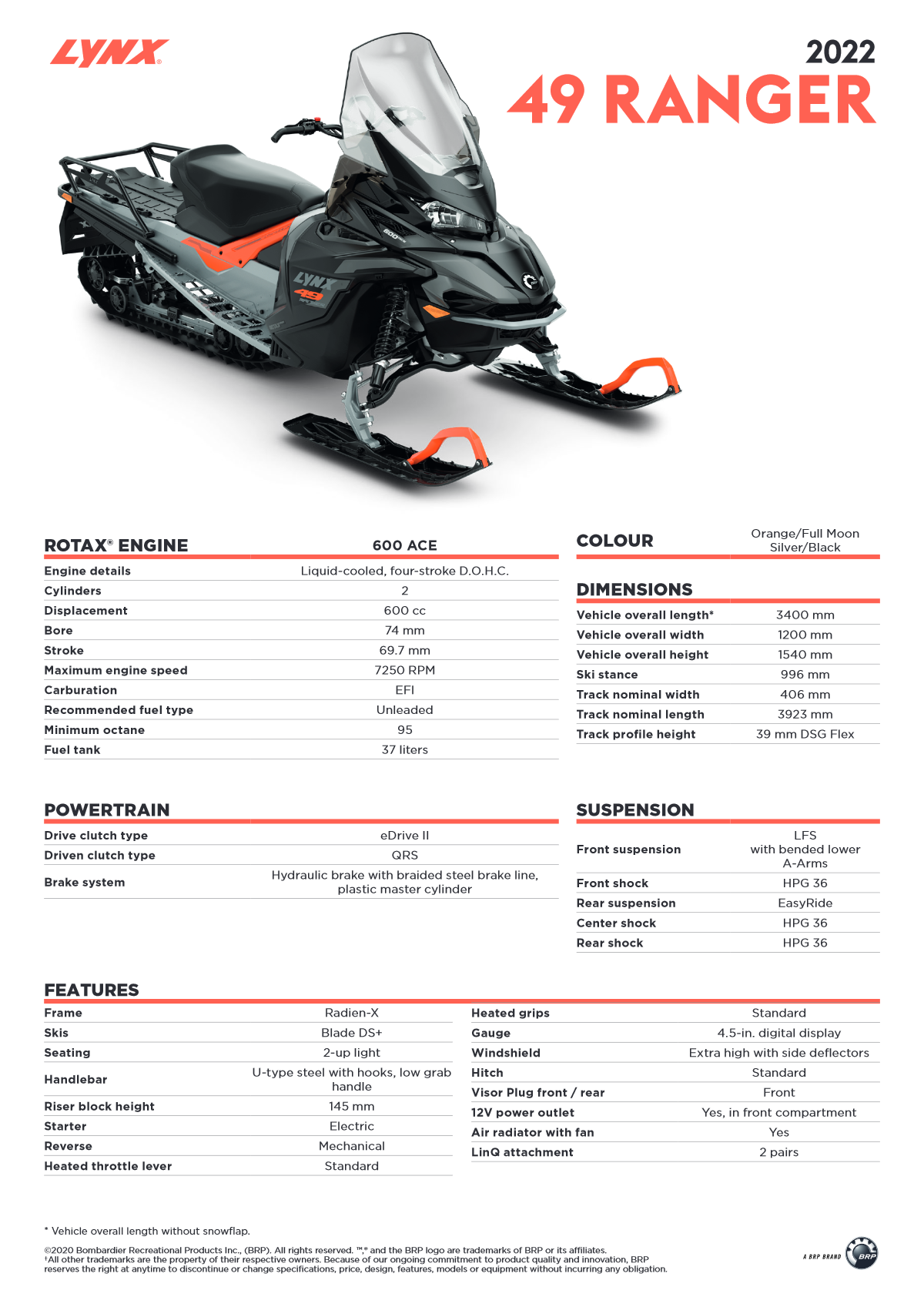 LYNX 49 RANGER 4100 ST 900 ACE
