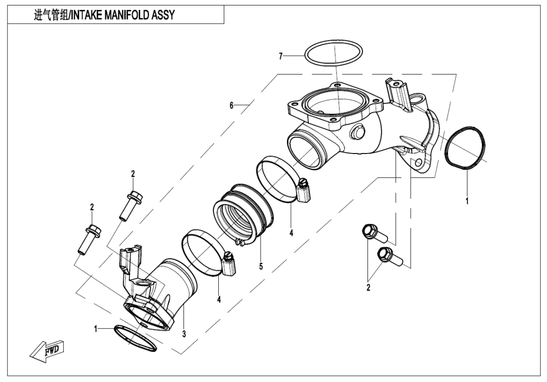 E02‑5-A‑V2 INTAKE MANIFOLD ASSY(WITHOUT FUEL DESORPTION ...