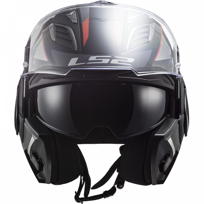 LS2 FF900 VALIANT II HUB GLOSS BLACK CHROME