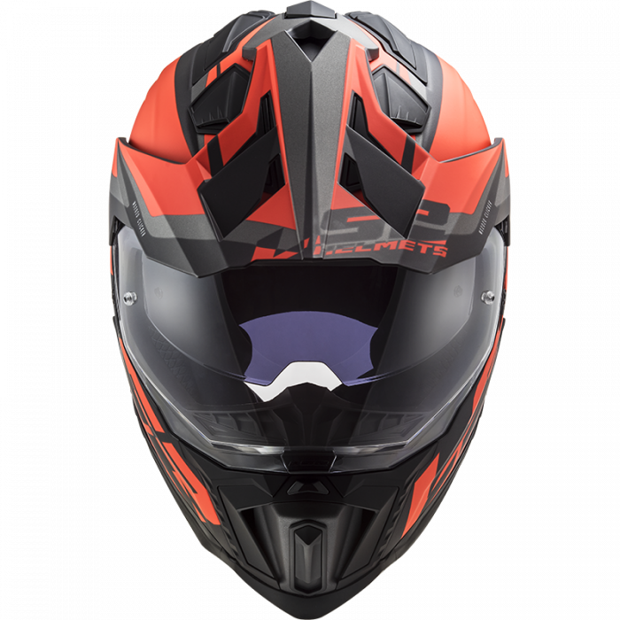 LS2 MX701 EXPLORER ALTER MATT BLACK FL.ORANGE