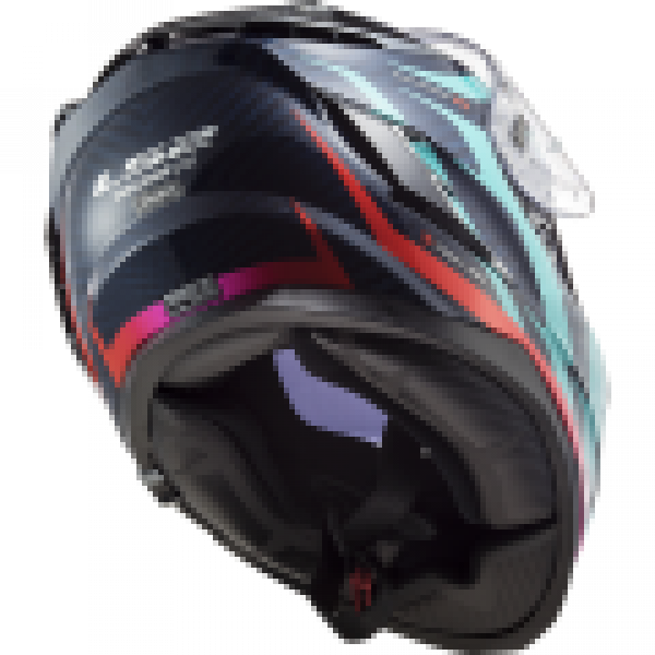 LS2 FF327 CHALLENGER CT2 FLAMES BLUE CARBON RED