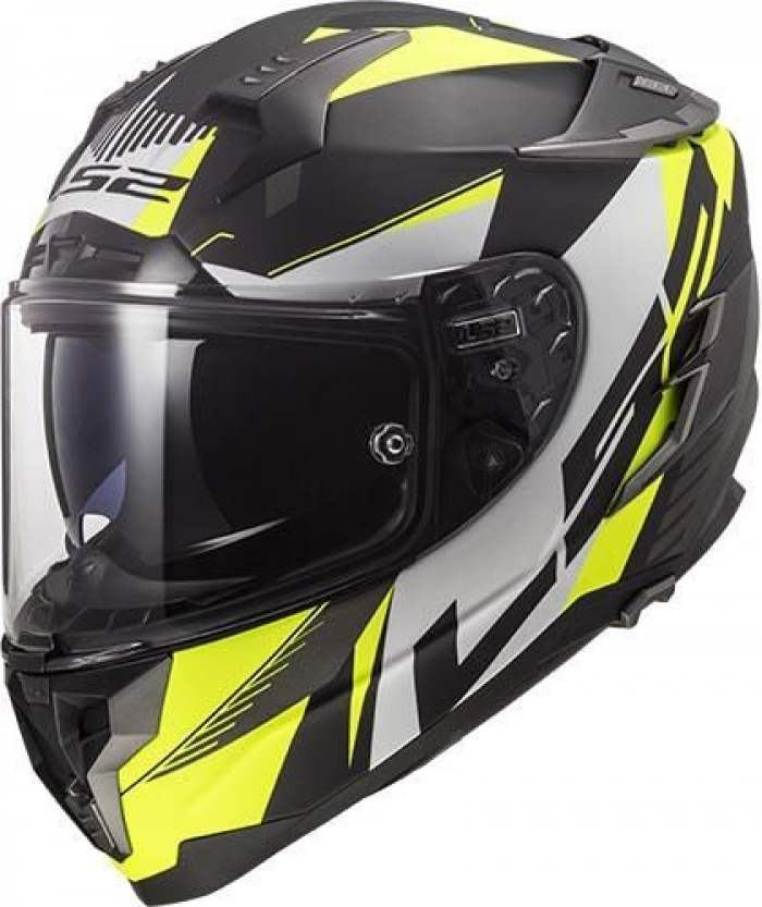 LS2 FF327 CHALLENGER SQUADRON MATT HI VIS YELLOW (PINLOCK)