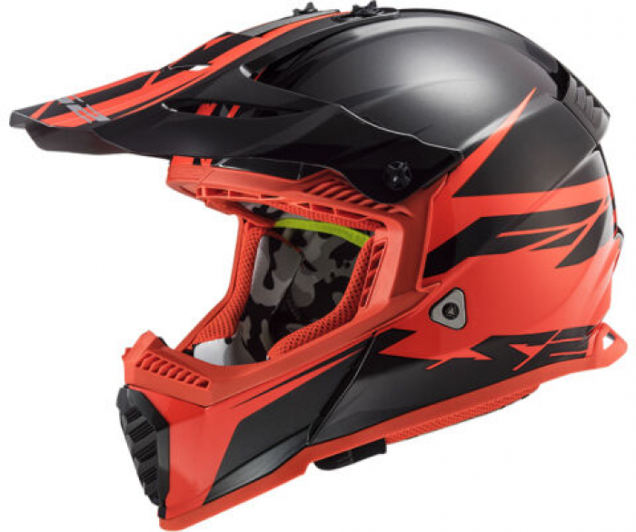 LS2 MX437 FAST EVO ROAR MATT BLACK RED
